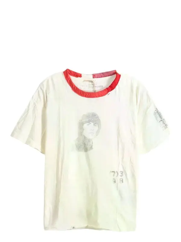 SAITOS Harrison Ghost Distressed T-shirt - Neutrals