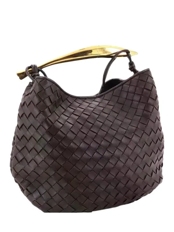 Bottega Veneta Sardine Top Handle Bag Intrecciato Nappa Large Shoulder Bag - Brown
