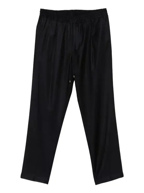 BRIGLIA 1949 Wimbledons Drawstring Pleated Trousers - Black