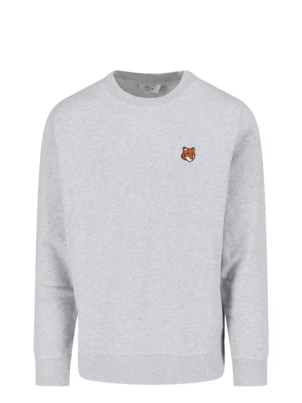 Maison Kitsuné Fox Head Cotton Sweatshirt - Grey