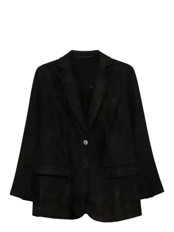 SALVATORE SANTORO Suede Single-breasted Jacket - Black