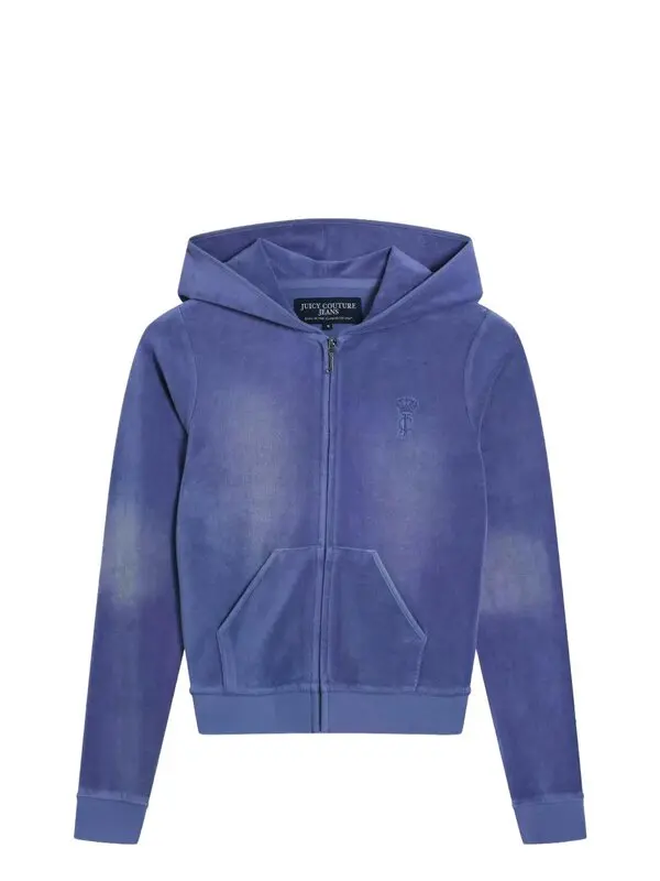 Juicy Couture Heritage Velour Hoodie - Blue