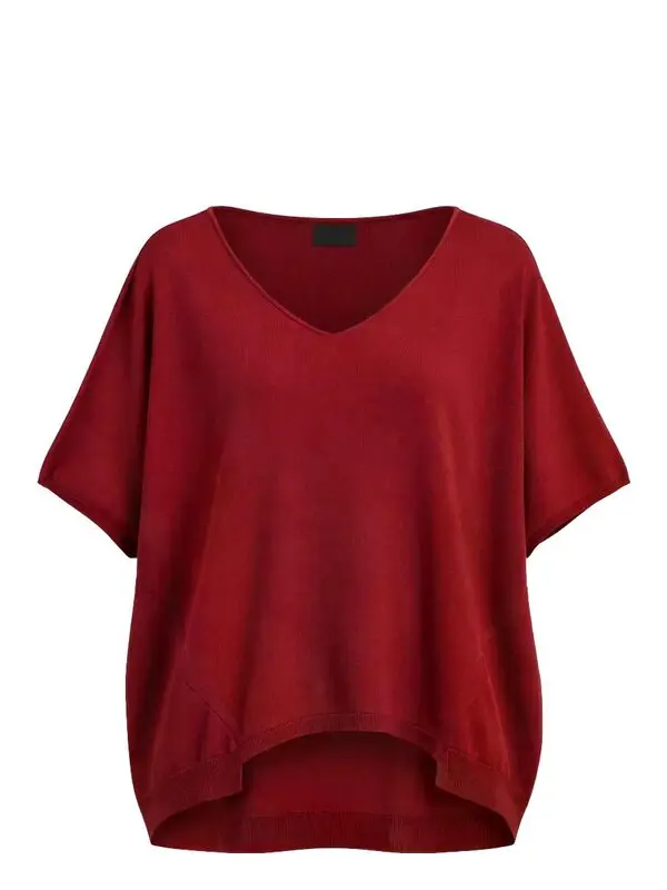 Liviana Conti Raquel V-neck High-low Sweater - Red