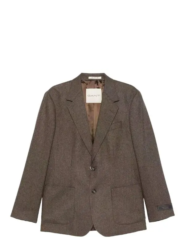 Gant Herringbone Suit Jacket - Brown