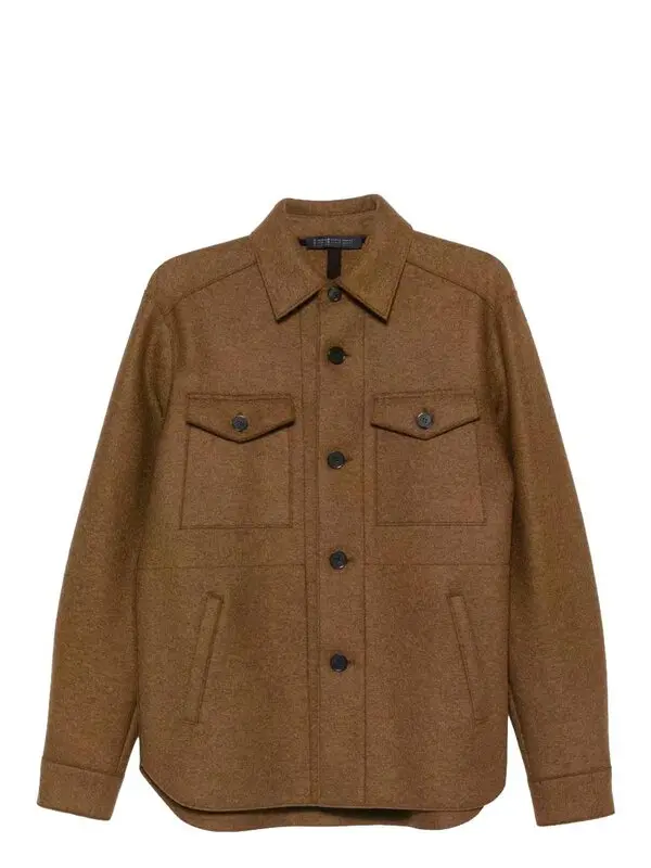 Harris Wharf London Button-up Virgin-wool Jacket - Brown