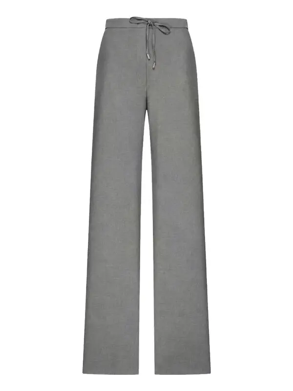 Max Mara Drawstring Wide-leg Trousers - Grey