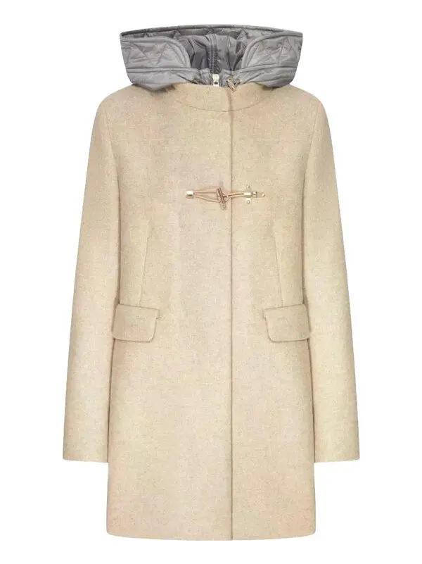 FAY ARCHIVE Toggle-fastening Detachable-hood Coat - Neutrals
