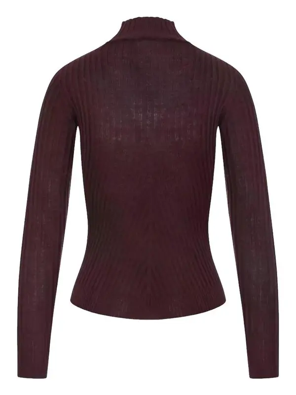 ROBERTO COLLINA Ribbed-knit Turtleneck Sweater - Red