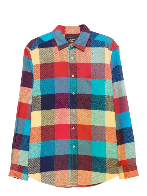 Portuguese Flannel Check Flannel Shirt - Blue