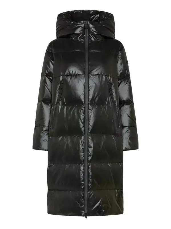 Peuterey Seletric Lks Grs Quilted Hooded Coat - Black