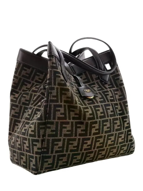 Fendi Origami Zucca Canvas Large Tote Bag - Brown