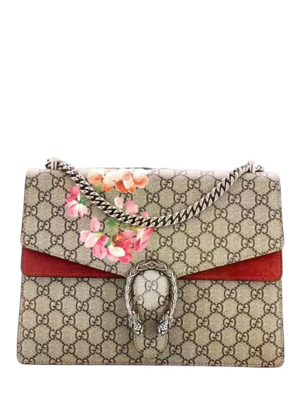 Gucci Dionysus Bag Blooms Print Gg Coated Canvas Medium Shoulder Bag - Red