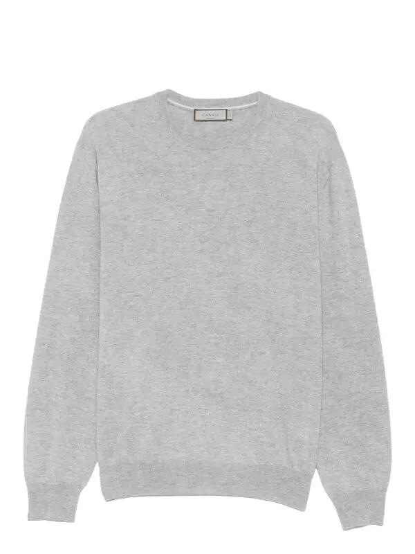 Canali Crew-neck Cashmere Sweater - Grey