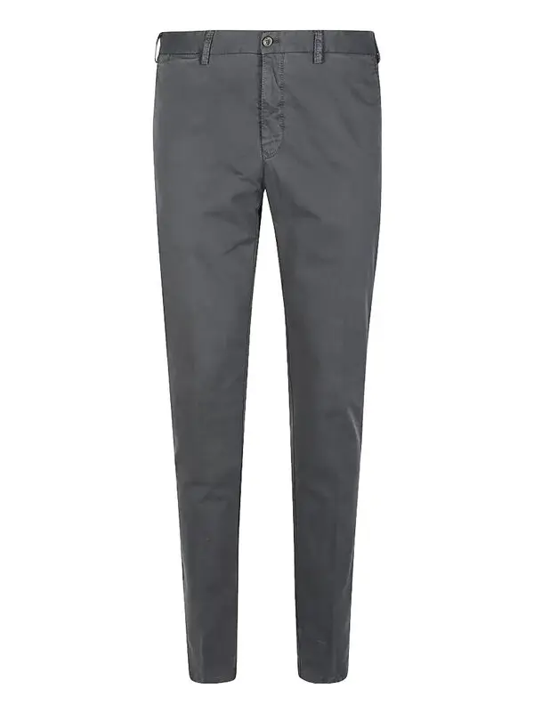 PT TORINO Slim-fit Cotton Trousers - Grey