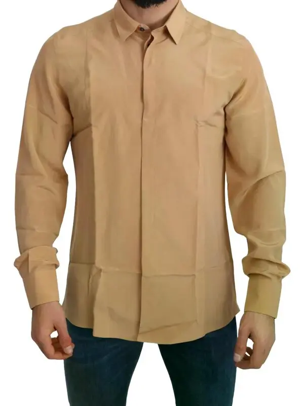 Dolce & Gabbana Long-sleeve Silk Shirt - Neutrals