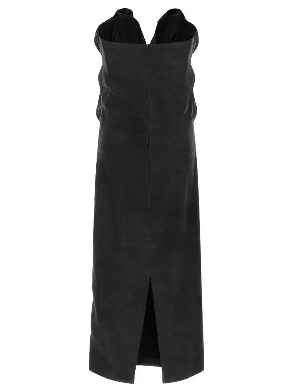 Magda Butrym Floral-detail Off-the-shoulder Dress - Black