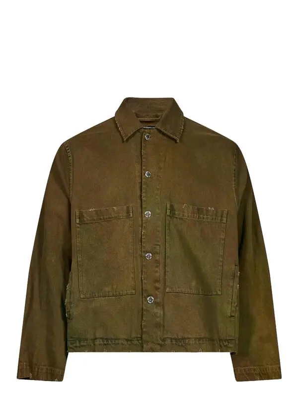 SONG FOR THE MUTE Distressed-effect Denim Jacket - Brown
