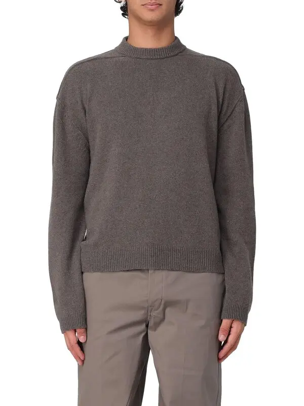 Rick Owens Crewneck Sweater In Wool And Cashmere Blend - Rust