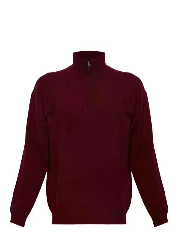 LISA YANG Augustus Zip-up Sweater - Red