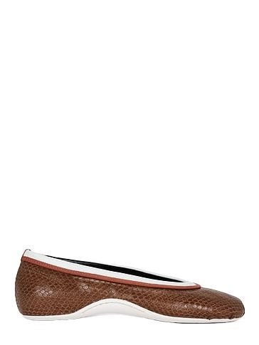 Dries Van Noten Foot Shaped Rubber Sole Ballerina Flat - Rust