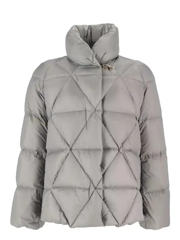 FAY Argyle Gancio Jacket - Grey
