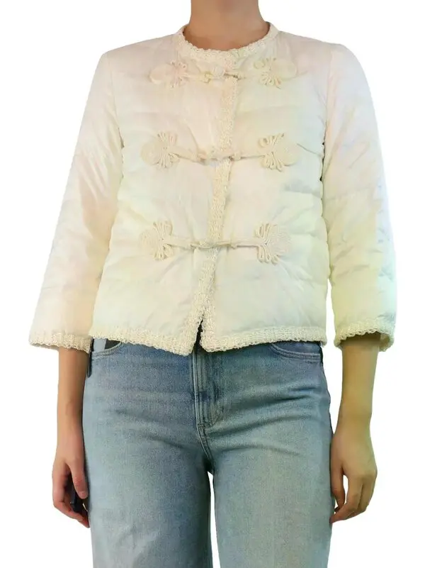Ermanno Scervino Raffia-trim Puffer Jacket - Neutrals