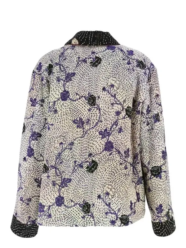 FORTE_FORTE Cherry Blossom Jacquard-knit Jacket - Neutrals