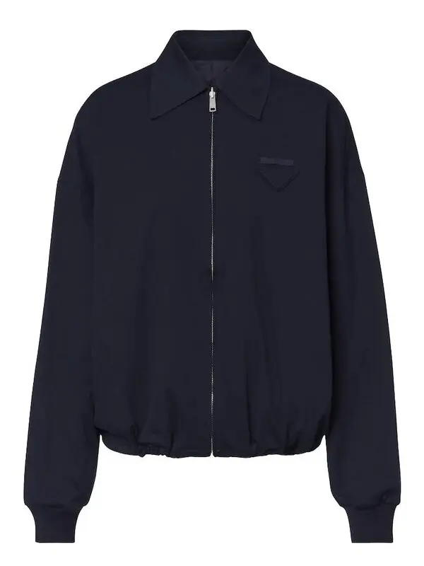Prada Reversible Re-nylon And Jersey Blouson Jacket - Blue