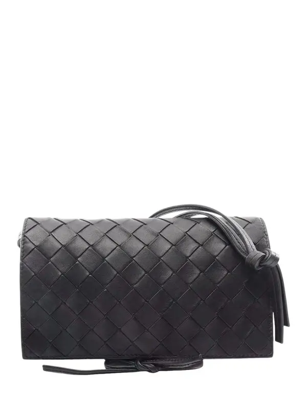 Bottega Veneta 2012-2026 Nappa Intrecciato Crossbody Bag - Black