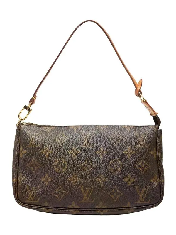 LOUIS VUITTON 2003 Monogram Pochette Accessoires Shoulder Bag - Brown