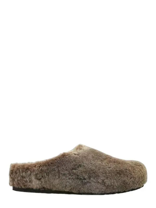 BIRKENSTOCK Amsterdam Wrapped Shearling Slides - Grey