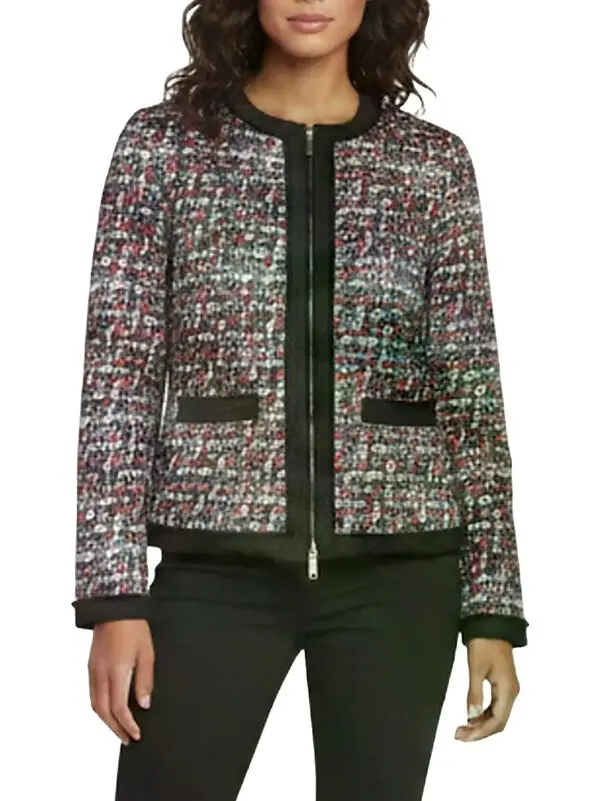 Carolina Herrera Speckled Zip-up Jacket - Grey