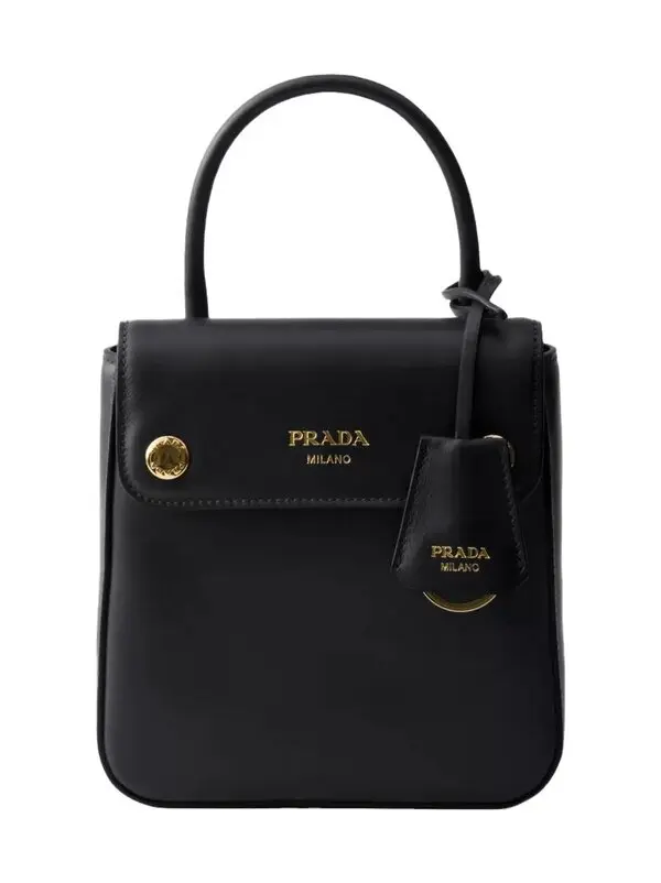 Prada Carry Mini Leather Handbag - Black