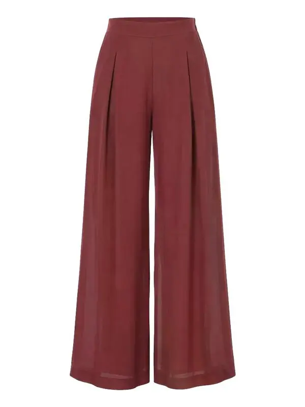 KAOS Pleated Palazzo Pants - Red