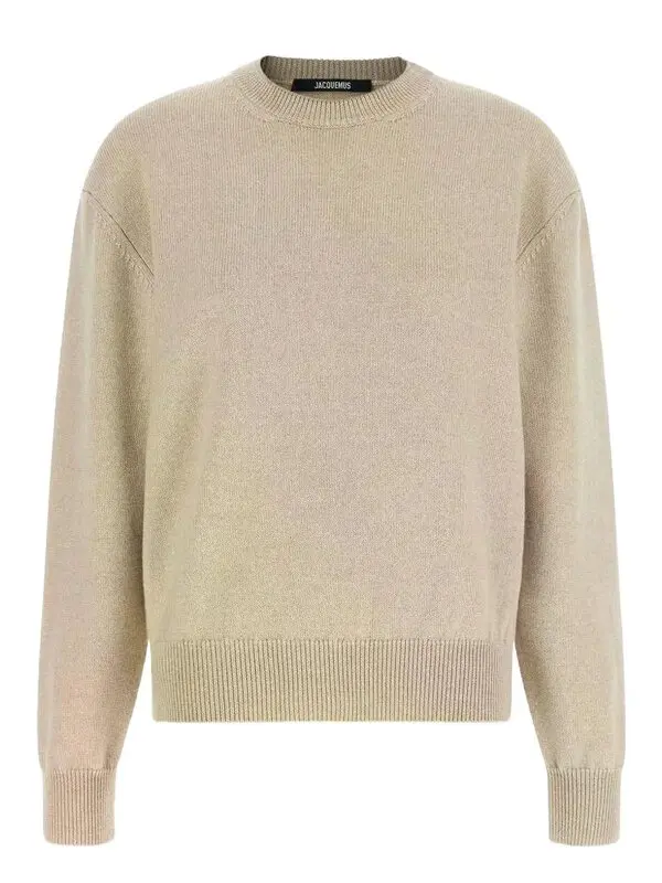 Jacquemus La Maille Moulin Logo-intarsia Sweater - Neutrals