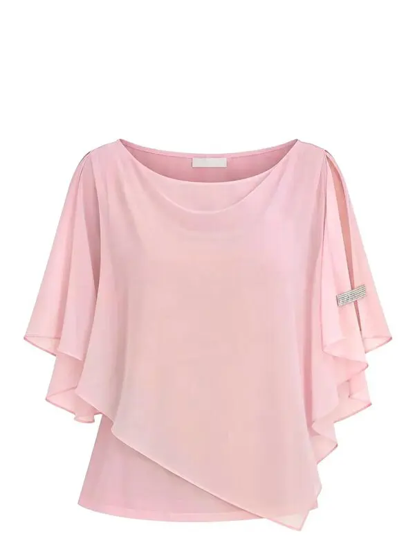 Frank Lyman Crystal-embellished Layered Top - Pink