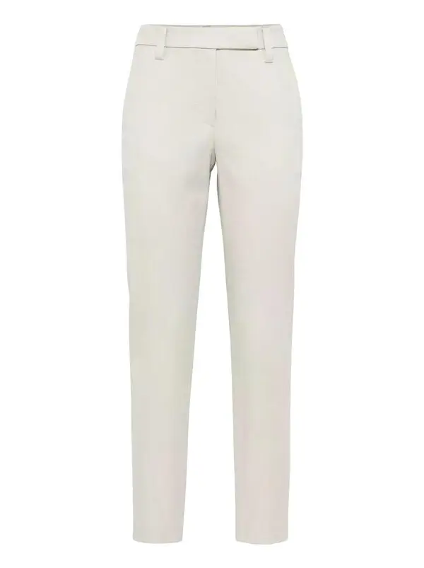 Brunello Cucinelli Mid-rise Skinny Trousers - Grey