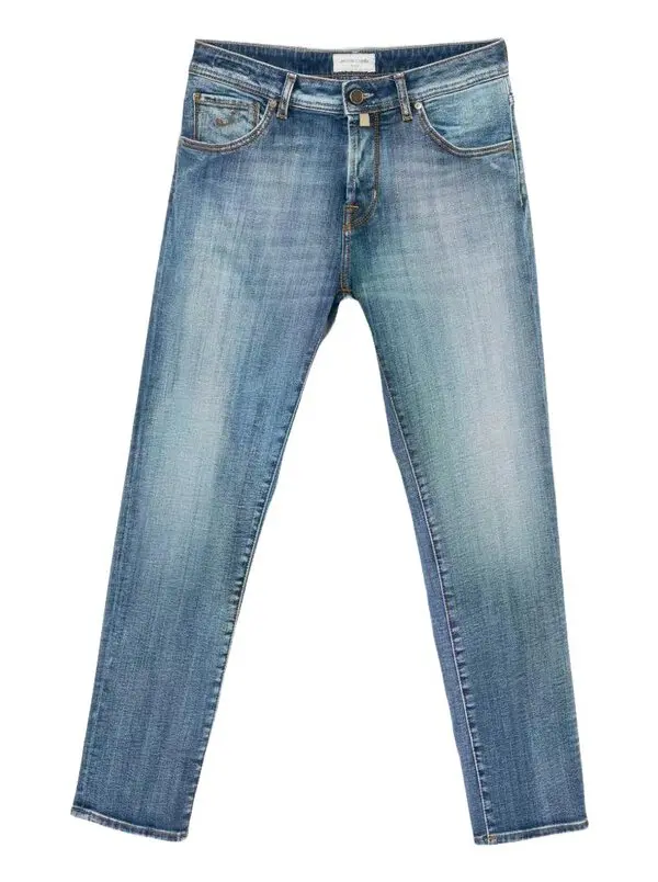 JACOB COHЁN Faded-effect Straight-leg Jeans - Blue