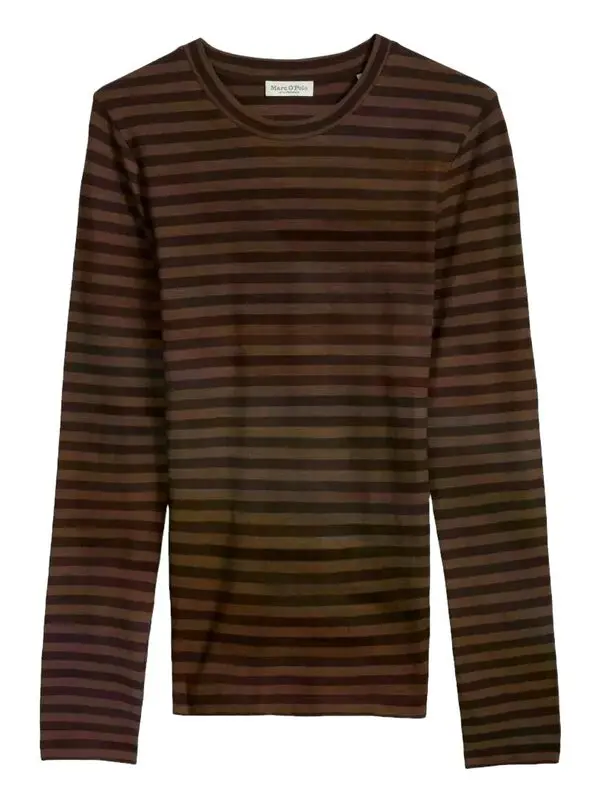 Marc O'polo Striped Long-sleeve T-shirt - Brown