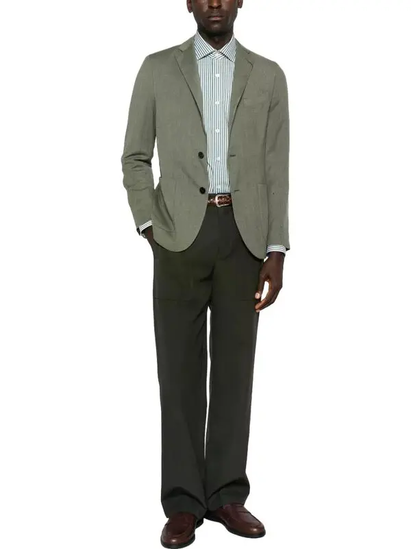 ALESSANDRO GHERARDI Striped Cotton Shirt - Green