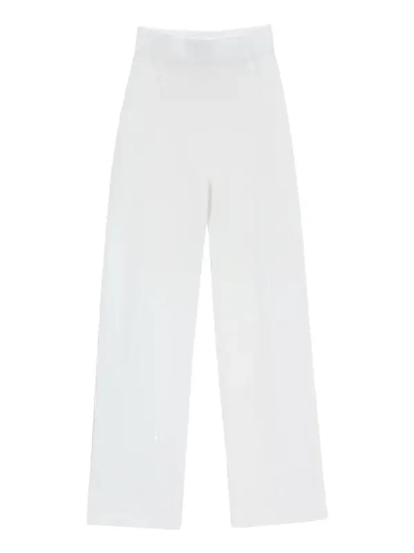 GENNY Logo-embroidered Trousers - White