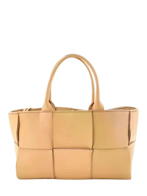 Bottega Veneta Arco Maxi Intrecciato Leather Small Tote Bag - Neutrals