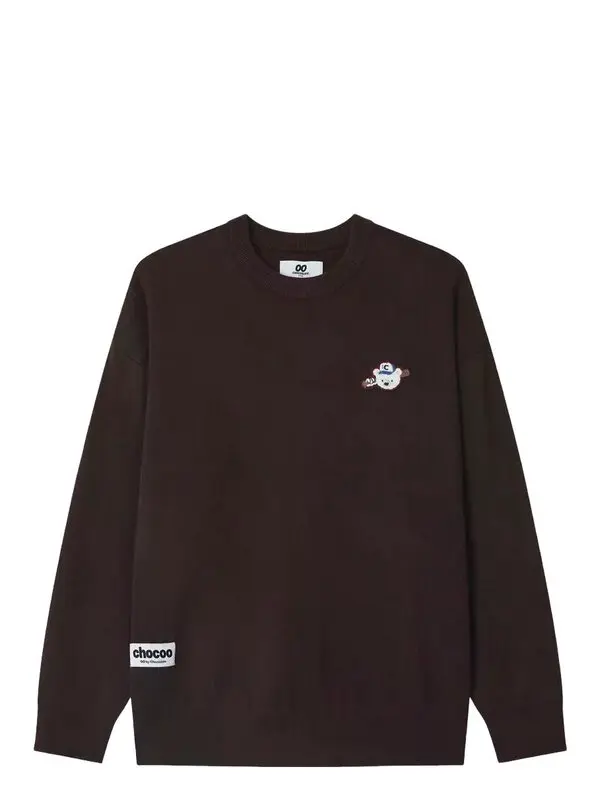 CHOCOOLATE Graphic-patch Sweater - Brown