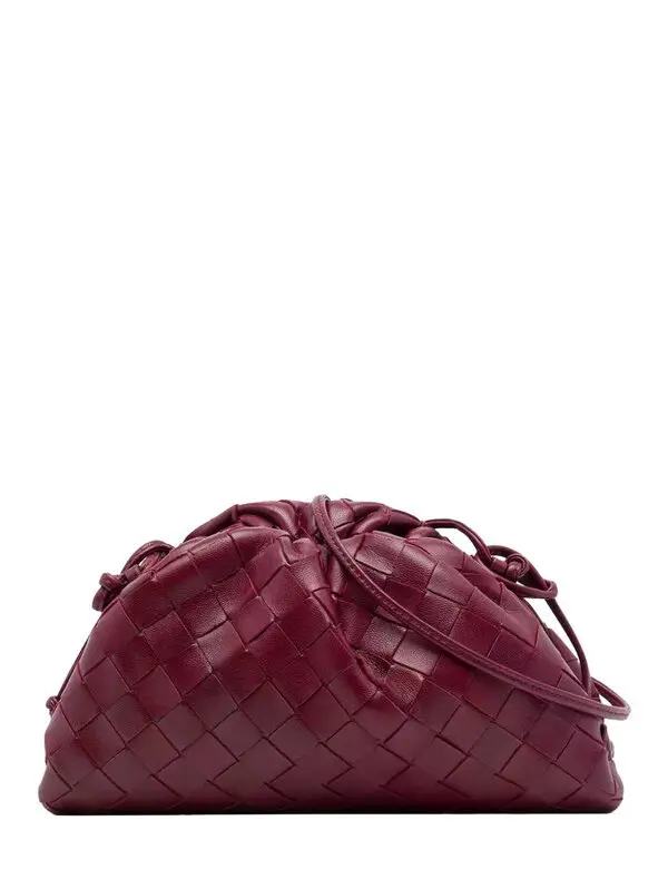 Bottega Veneta 2012-2026 Nappa Intrecciato The Mini Pouch Crossbody Bag - Red