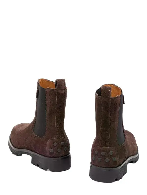 TOD'S Ankle Boots In Suede - Brown