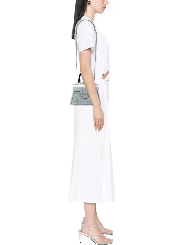 Goyard 2020 Mini Goyardine Precious Metals Saigon Souple Satchel - Silver