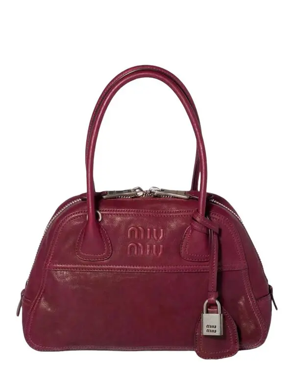 Miu Miu Vivant Nappa Leather Shoulder Bag - Red