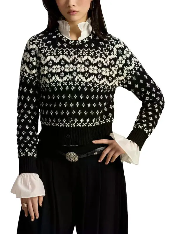 Polo Ralph Lauren Fair Isle Cardigan - Black
