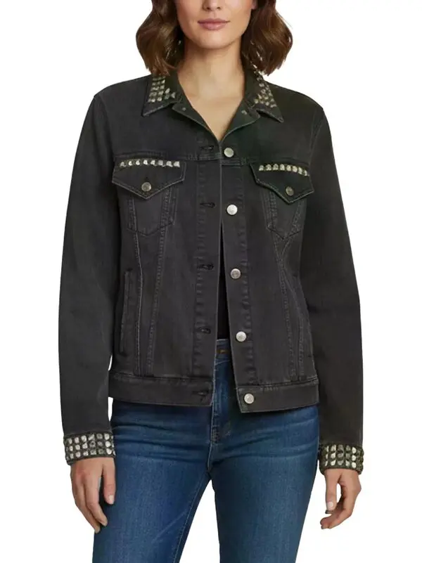 Gucci Blind For Love Stud-embellished Denim Jacket - Black
