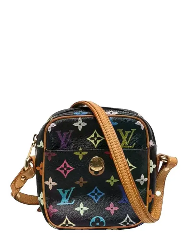 LOUIS VUITTON 2005 Monogram Multicolore Rift Crossbody Bag - Black